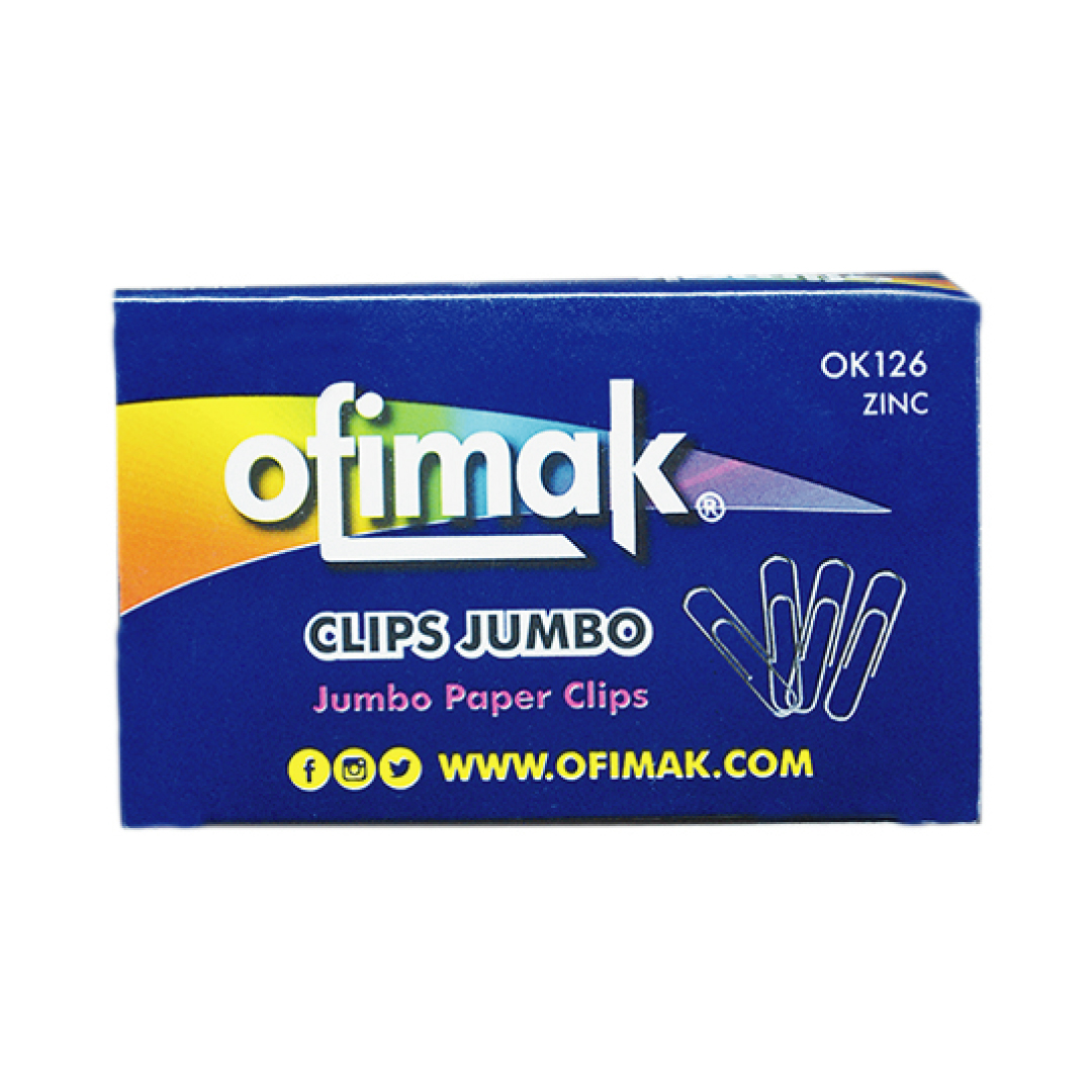 OK126 - Clips Jumbo - Ofimak | Artículos de Oficina y Útiles Escolares