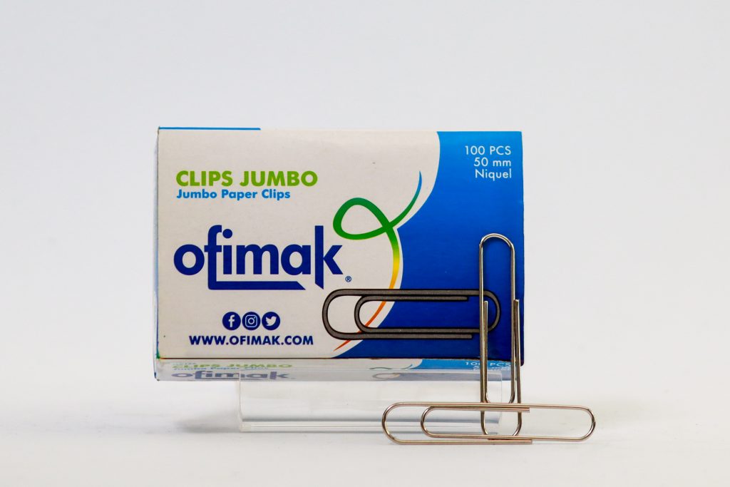 OK126 - Clips Jumbo - Ofimak | Artículos de Oficina y Útiles Escolares